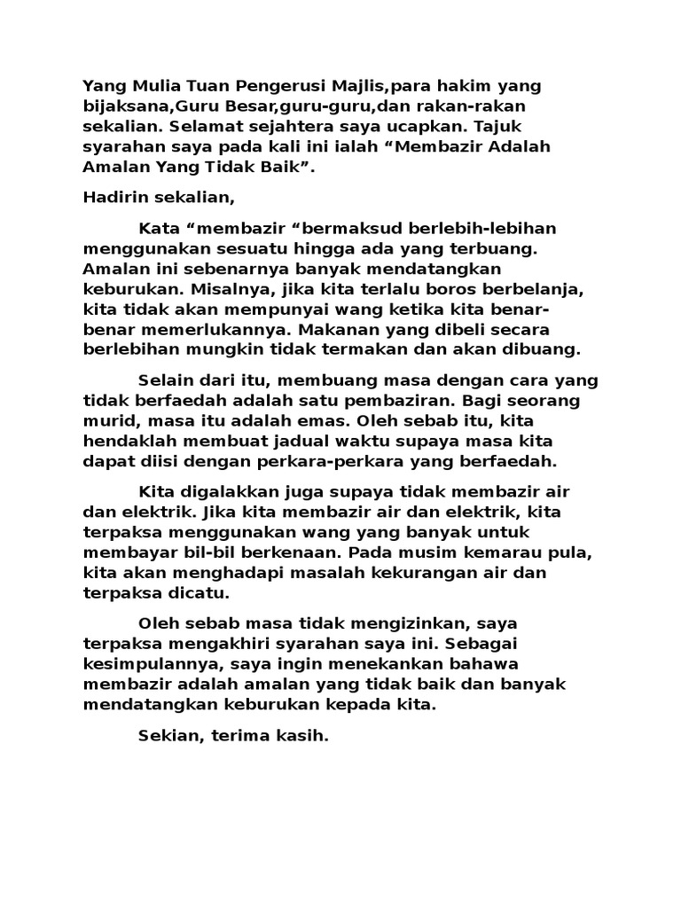 Contoh Syarahan | PDF
