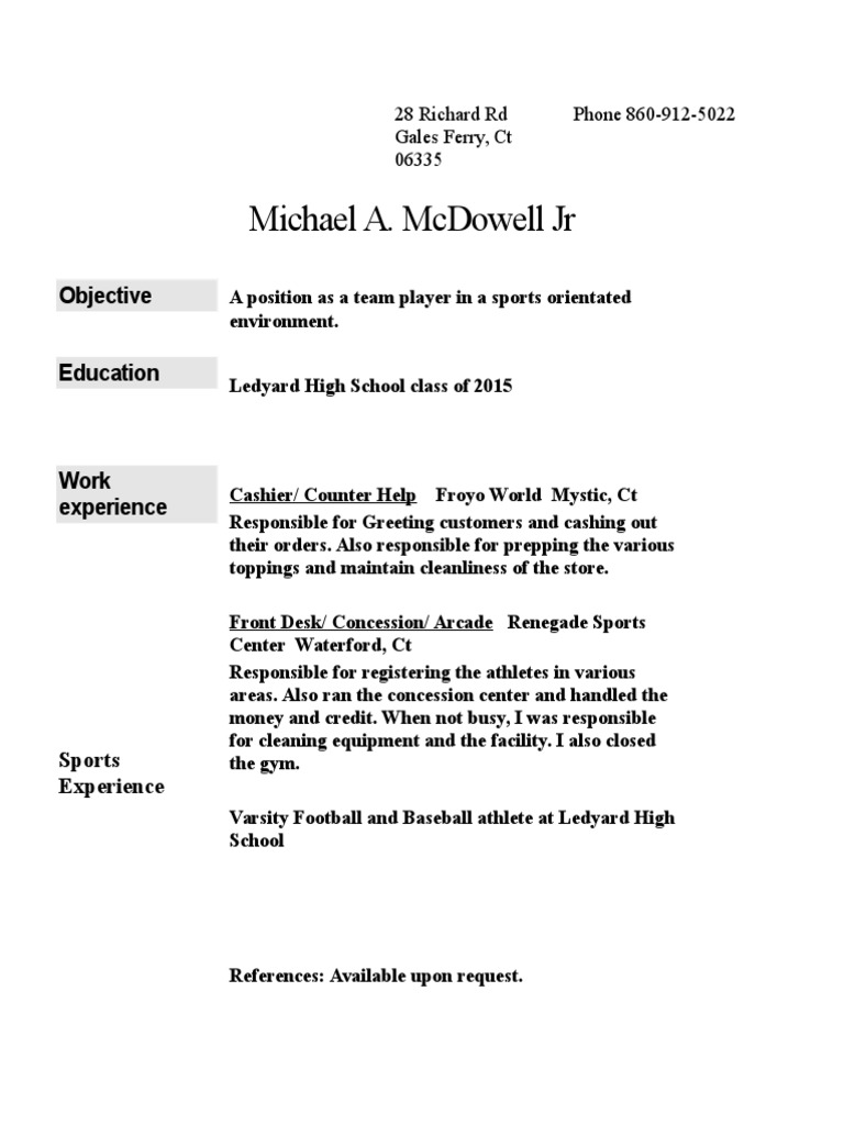 Michael Jrs Resume | PDF | Career & Growth