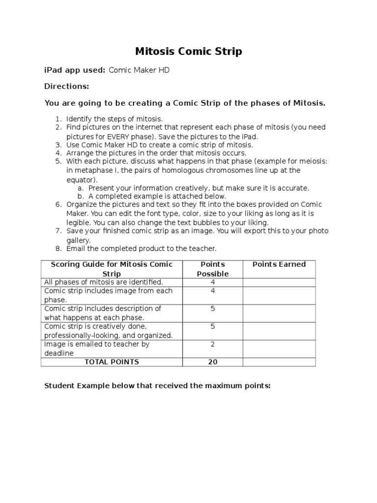 Ipad - Mitosis Comic Strip | PDF