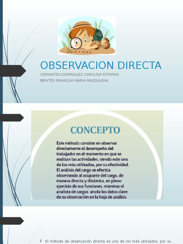 Observacion Directa | PDF | Crecimiento personal y profesional