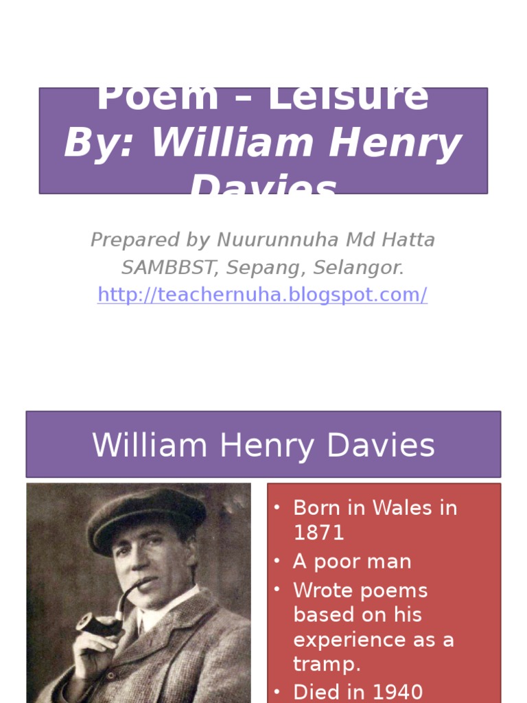 Poem Leisure | PDF | Poetry