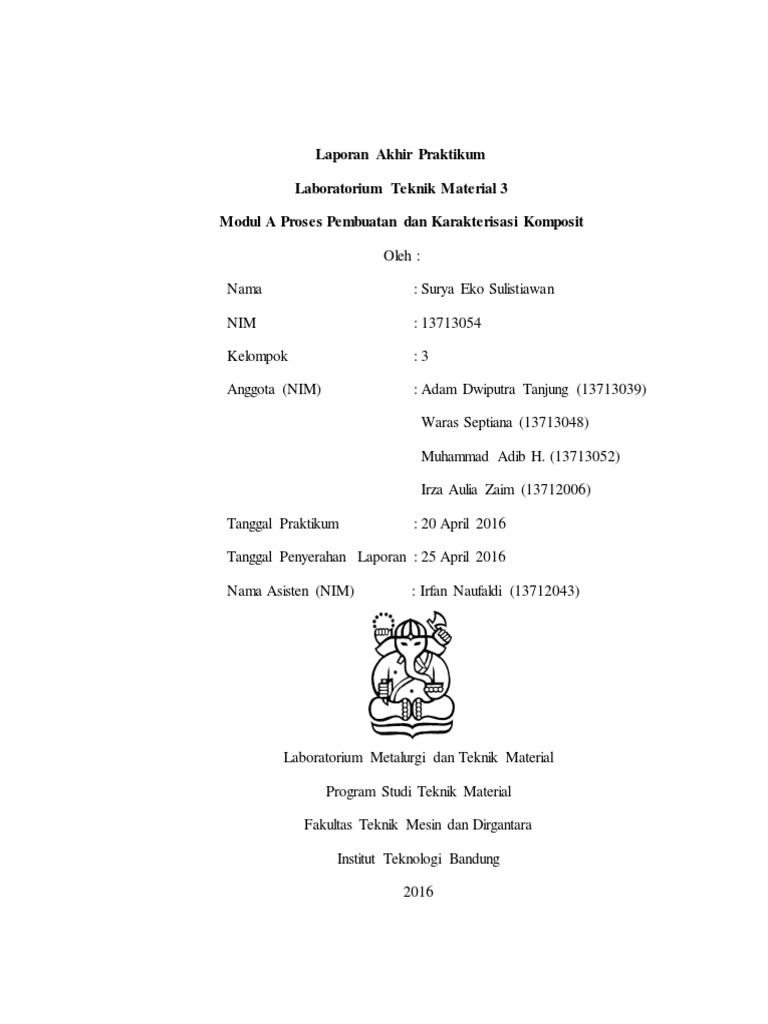Modul A Proses Pembuatan Dan Karakterisasi Komposit | PDF