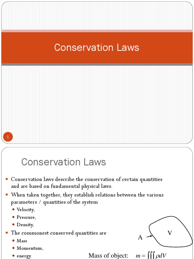 Chapter 3 Conservation Laws | PDF | Navier–Stokes Equations | Fluid ...
