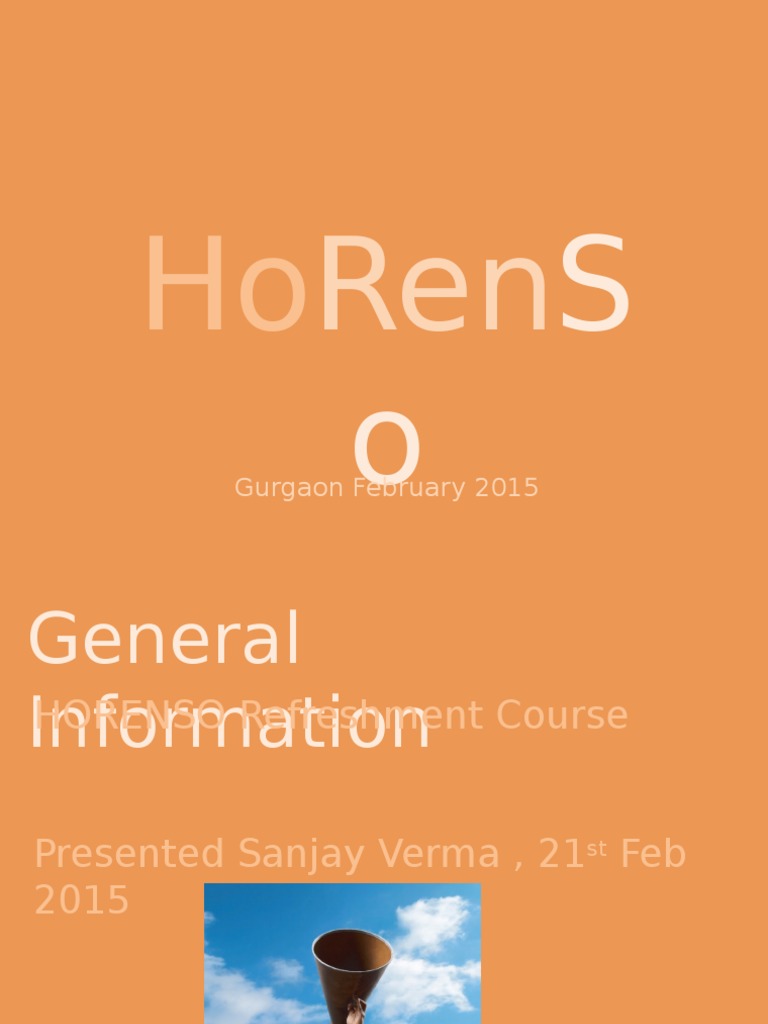 HORENSO Training | Emergence | Psychology