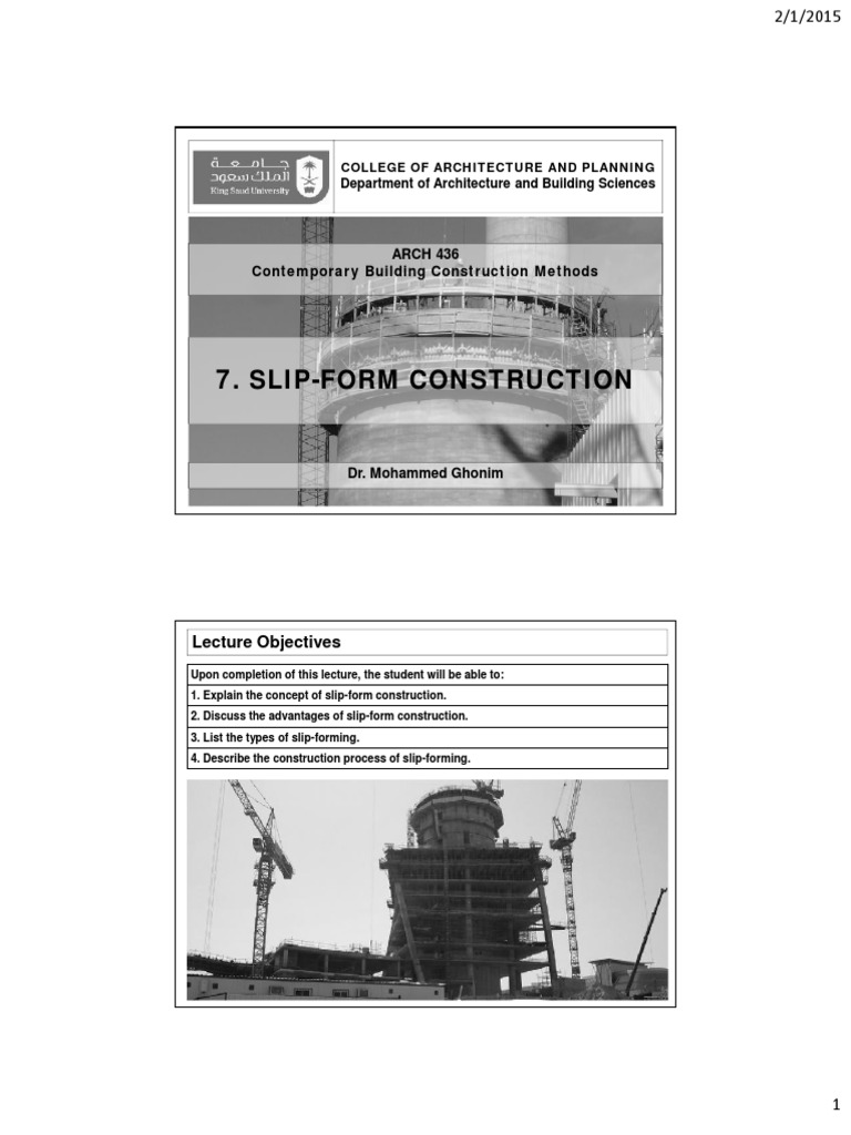 7 Slip Form Construction | PDF | Industries | Structural Engineering