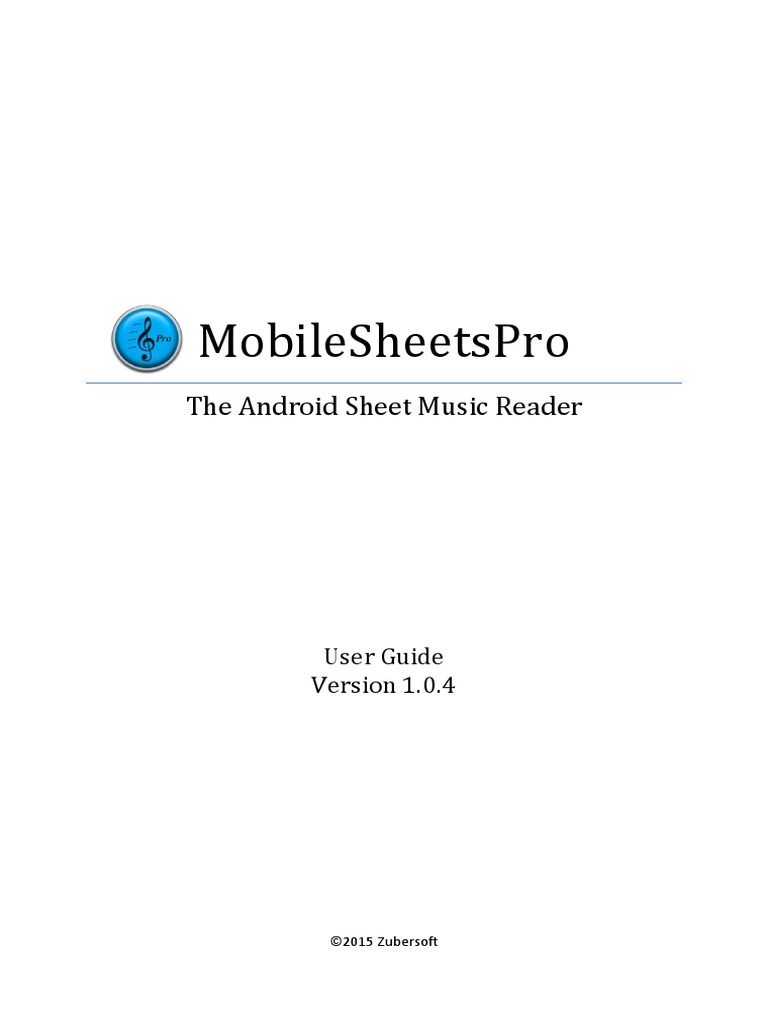 Mobile Sheets Pro Manual | PDF | Computer File | Portable Document Format
