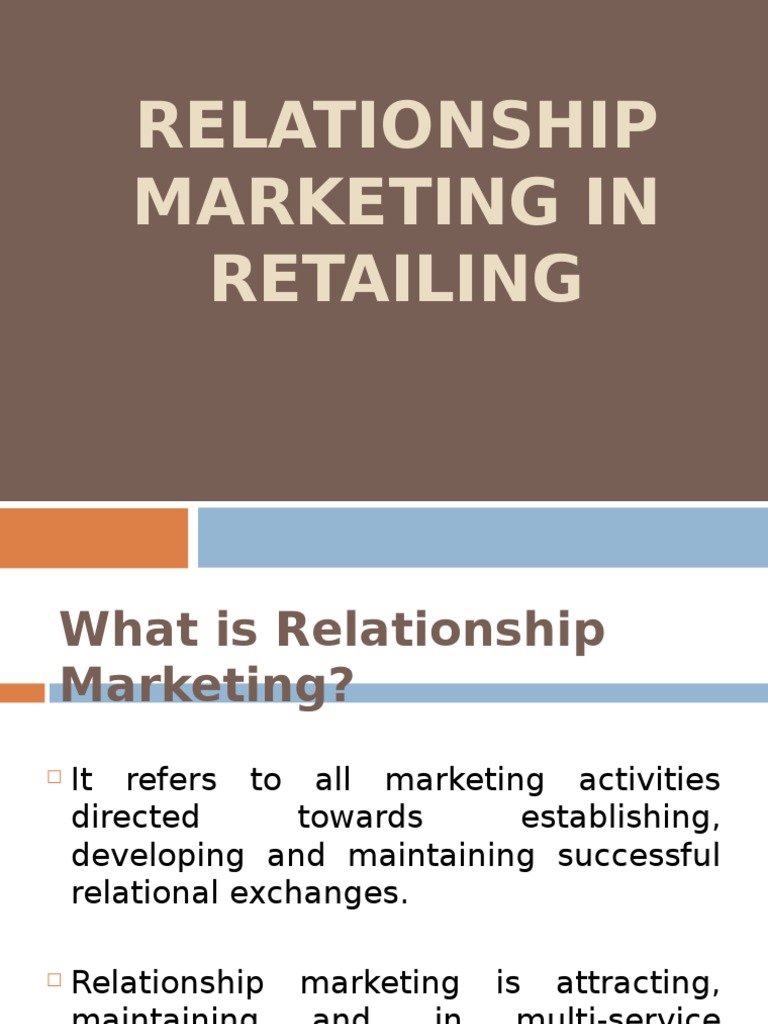 Relationship Marketing in Retail - 1 | PDF | Retail | Marketing