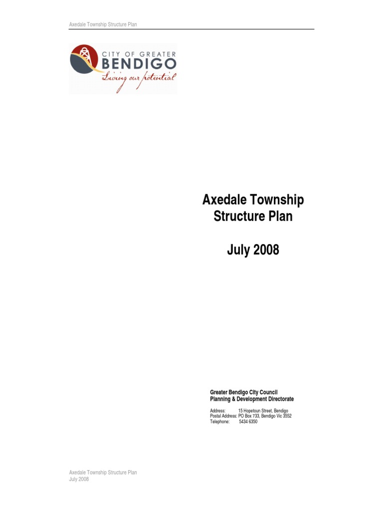 Axedale Township Structure Plan | PDF | Road | Zoning