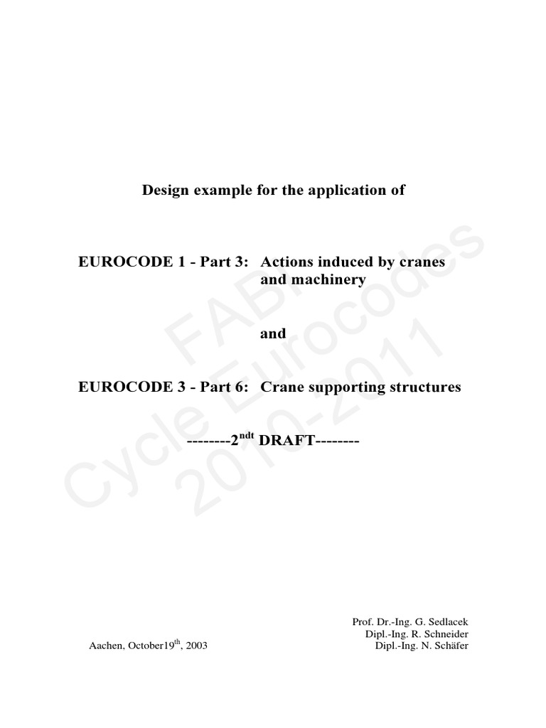 Crane Example Eurocodes | PDF