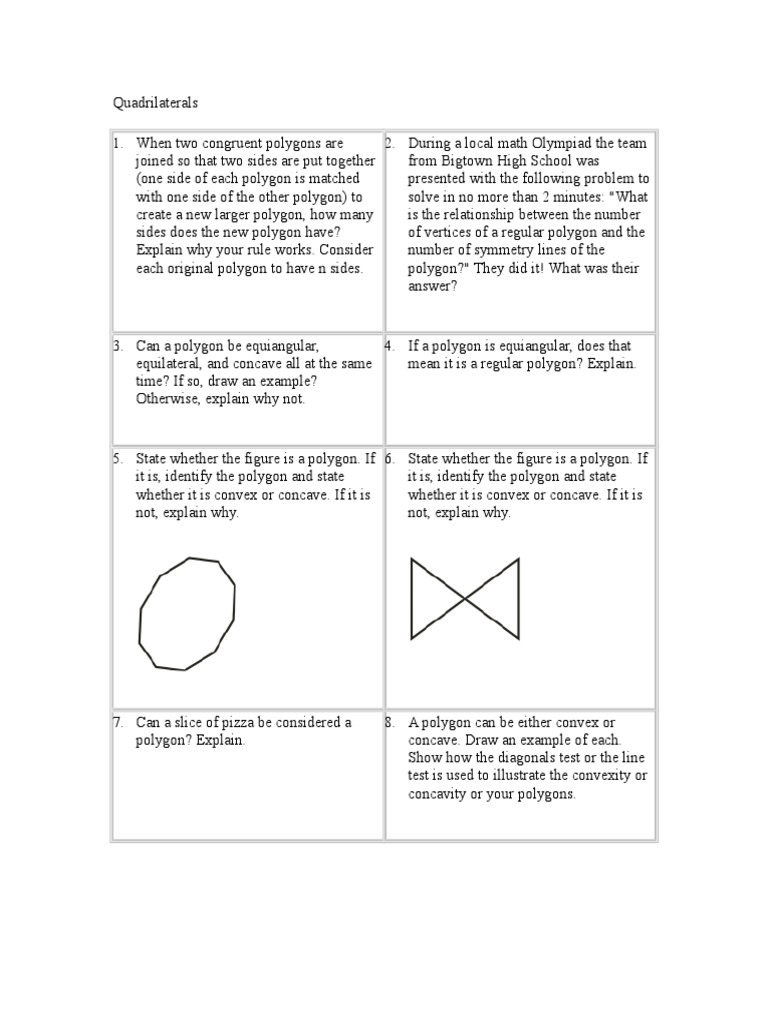 Exploring Properties of Quadrilaterals Through Problem Solving | PDF ...