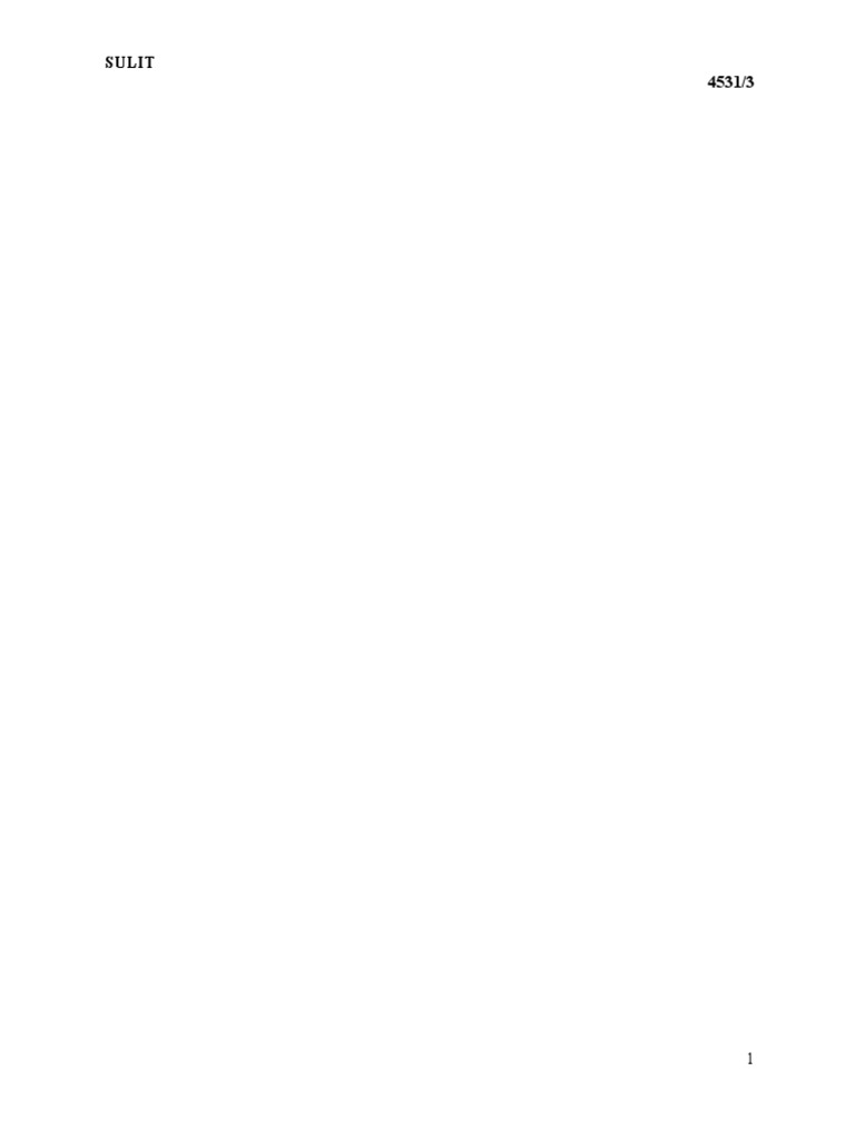 Trial SPM Paper 3 | PDF | Experiment | Physics