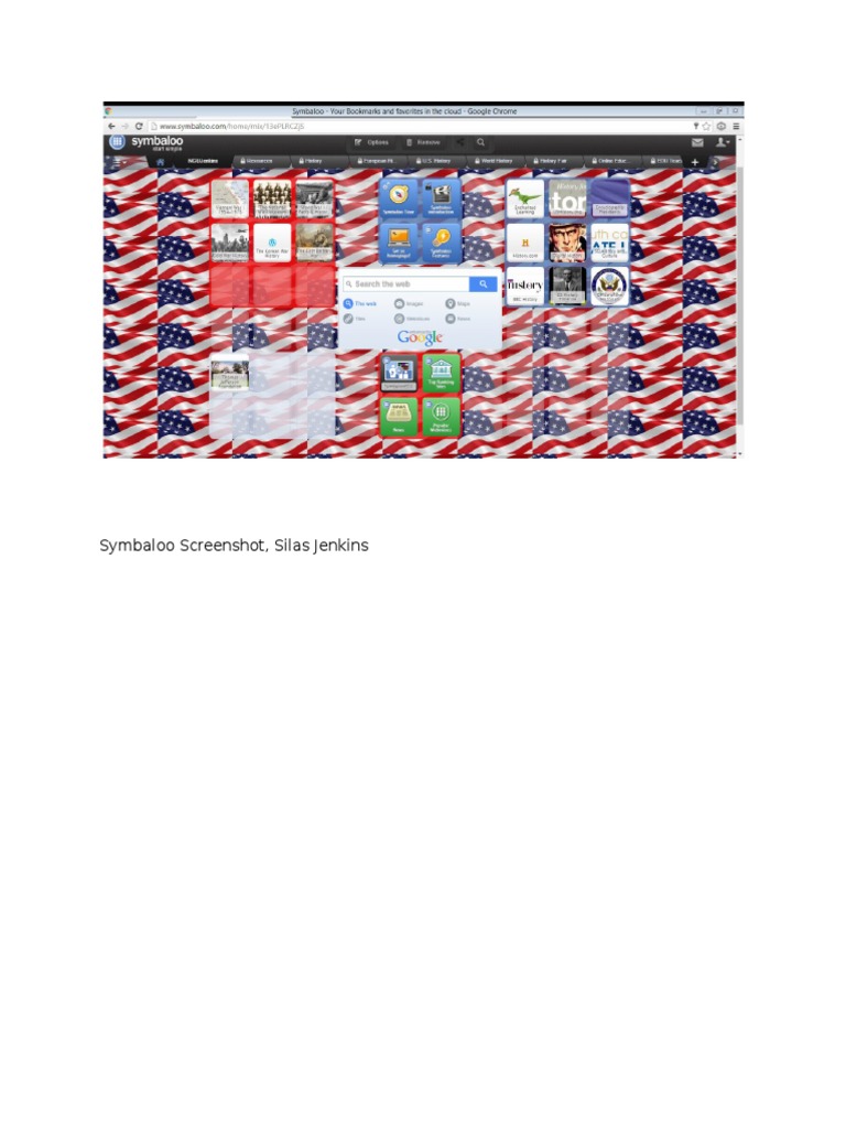 Symbaloo Screenshot by Silas Jenkins | PDF
