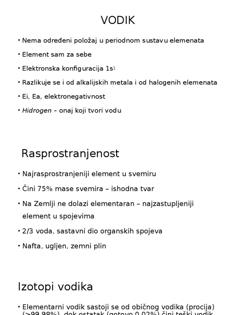 VODIK | PDF