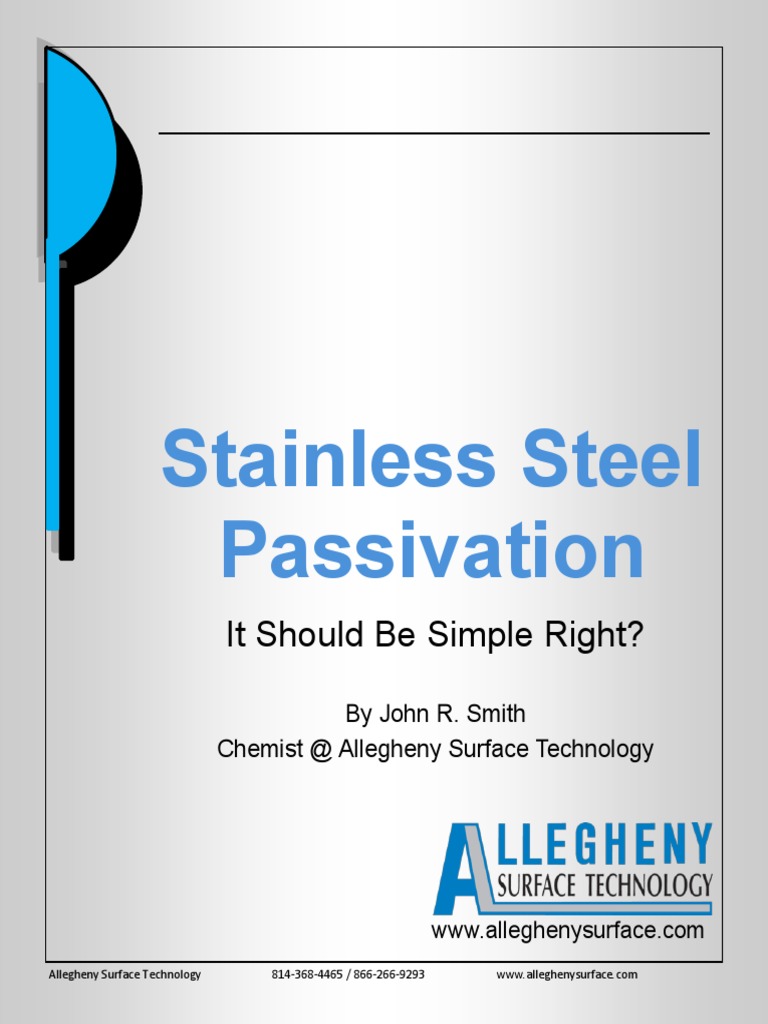 Stainless Steel Passivation Explained | PDF | Stainless Steel | Corrosion
