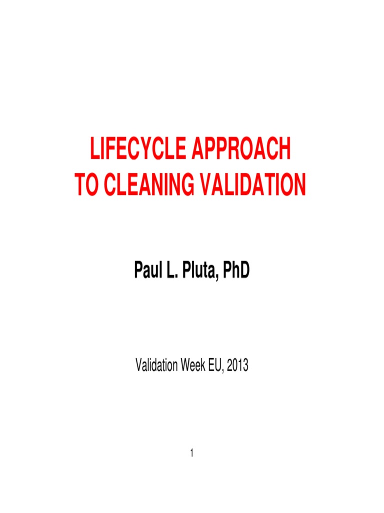Lifecycle Approach To Cleaning Validation | PDF | Solubility ...
