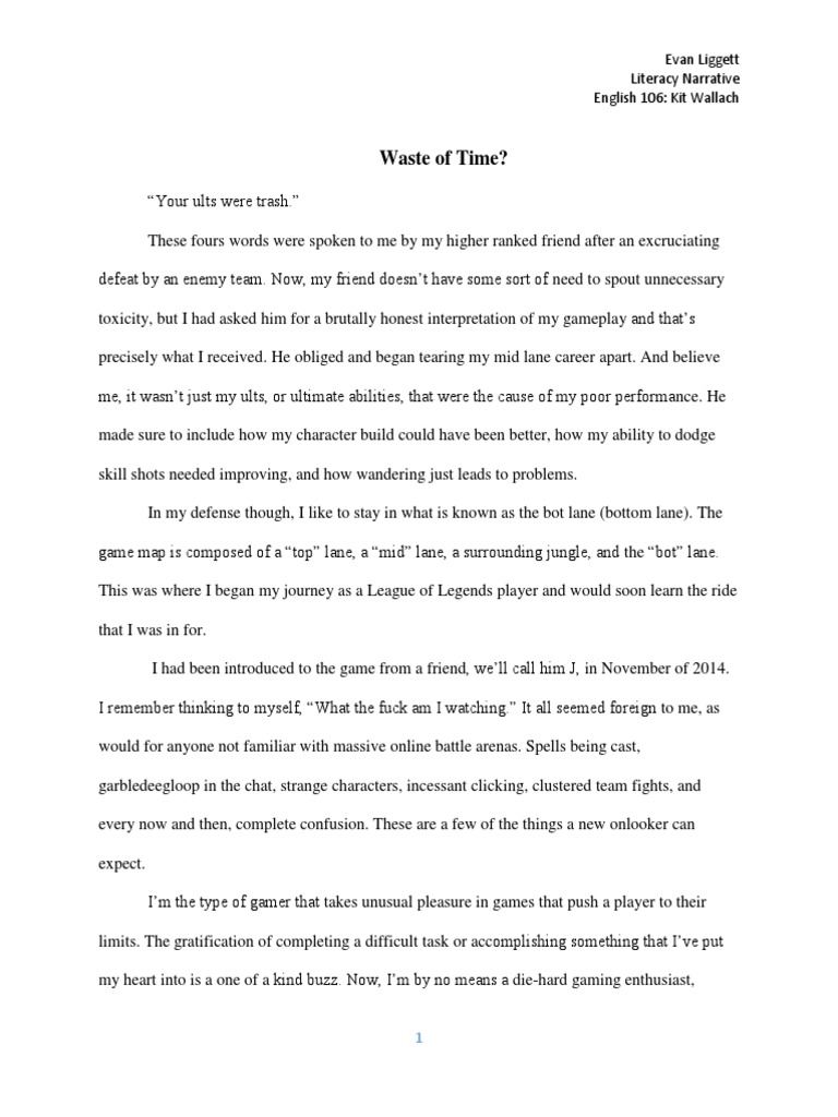 Narrative Ecl | PDF | Video Games | Leisure