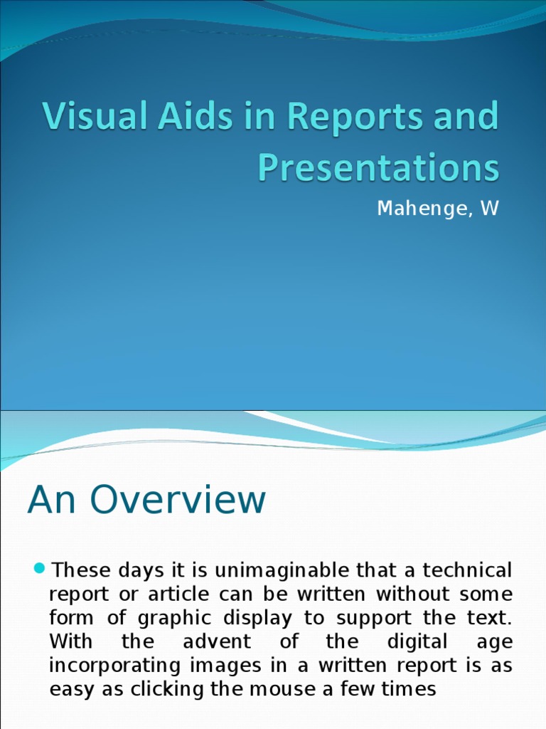 Visual Aids in Reports and Presentations | PDF | Pie Chart | Graphics