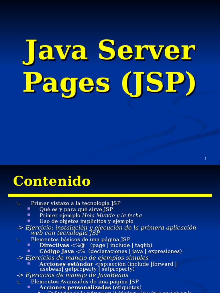 JSP Java | Páginas del servidor Java | Java (lenguaje de programación)