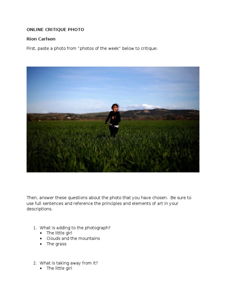 Online Photo Critique | PDF