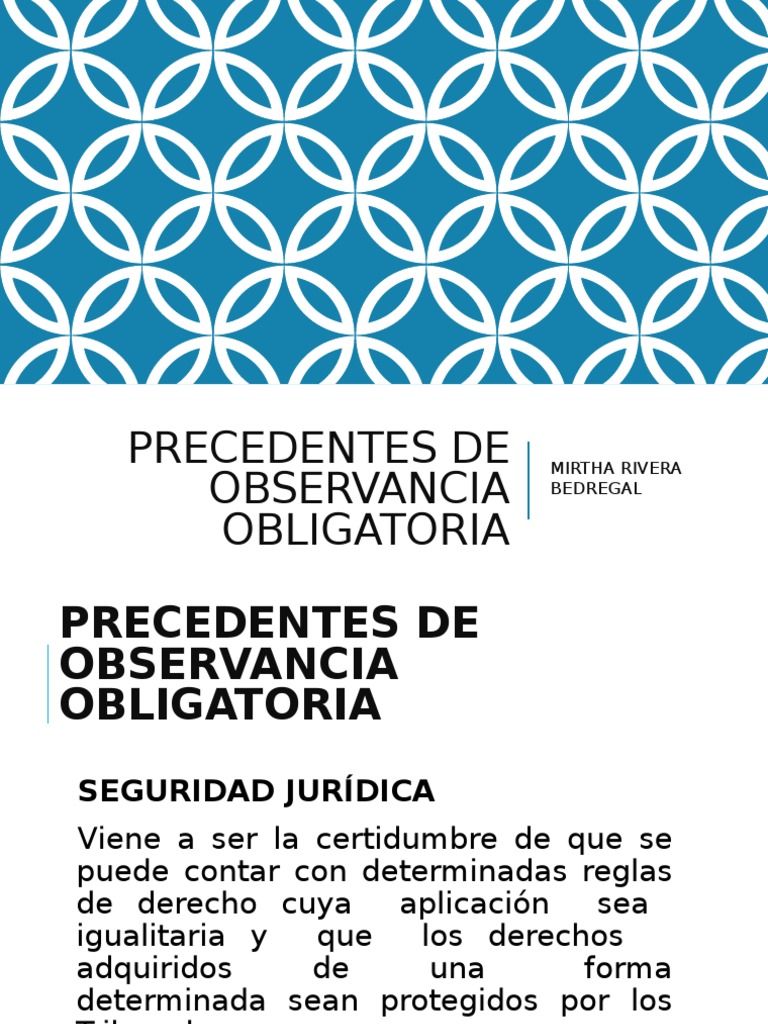 Precedentes de Observancia Obligatoria | PDF | Nulo (ley) | Conceptos ...