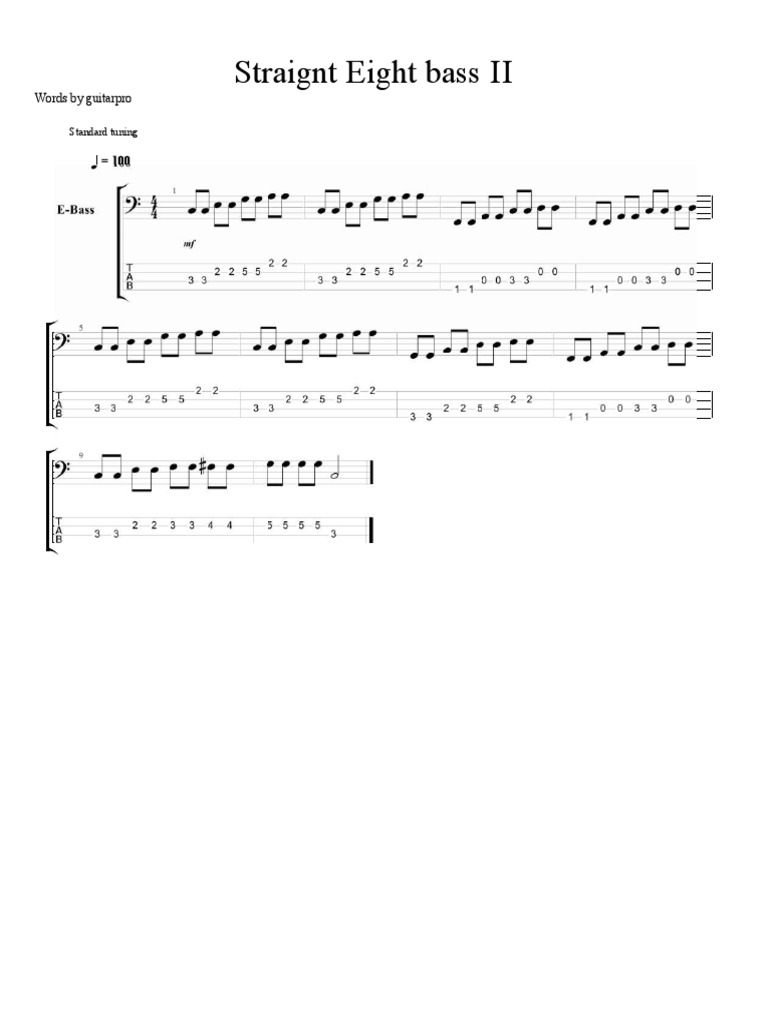 Straignt Eights Bass II | PDF