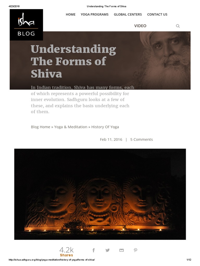Understanding The Forms of Shiva | PDF | Indian Religions | Religion ...
