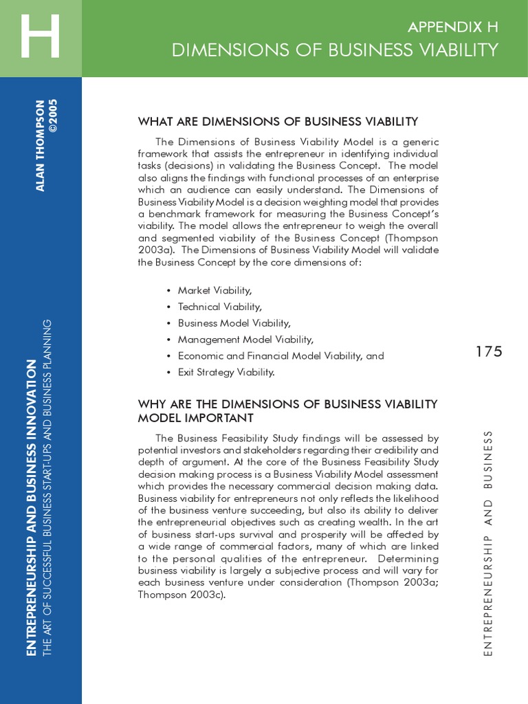 Understanding Dimensions of Business Viability | PDF | Entrepreneurship ...