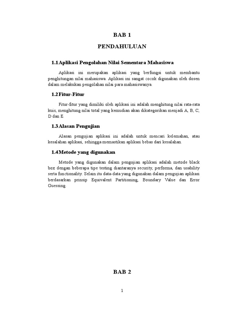 Contoh Tugas Black Box (TBB) | PDF