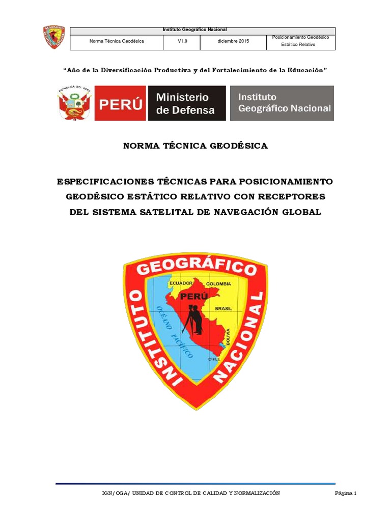 Norma Técnica Geodesica-IGN Peru | PDF