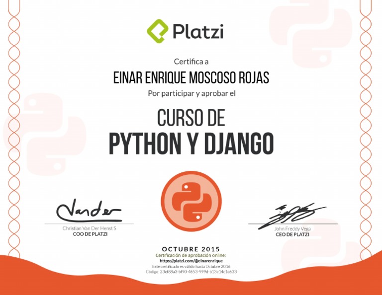 Diploma de Django | PDF | Plan de estudios