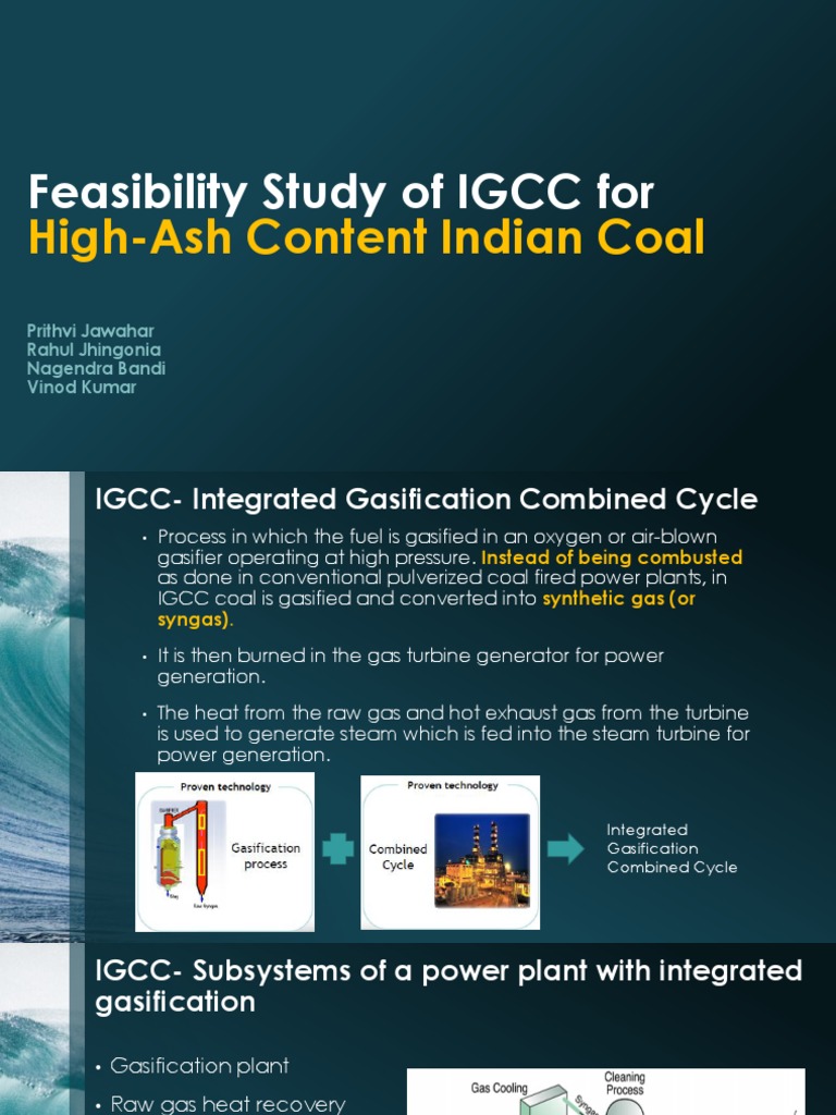 Presentation: Feasibility Study of Integrated Gasification Combined ...