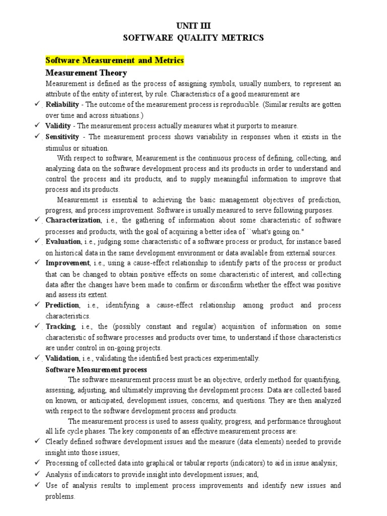 Stqa Unit 3 Notes | PDF | Software Testing | Level Of Measurement Stqa Unit 3 Notes | PDF | Software Testing | Level Of Measurement