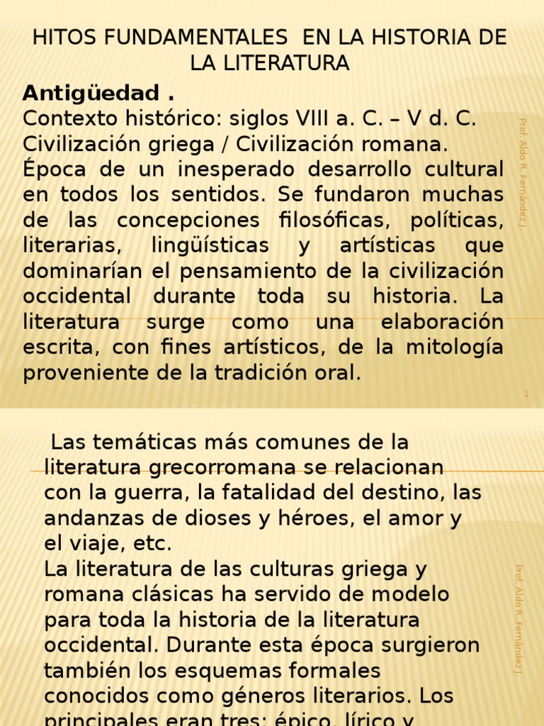 Historia de la Literatura: Resumen Esencial | PDF | Vanguardia | Mundo ...