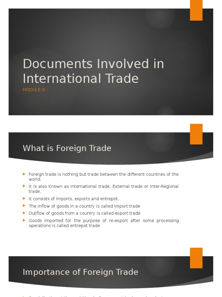 Module III - Documents Involved in International Trade | PDF | Letter ...