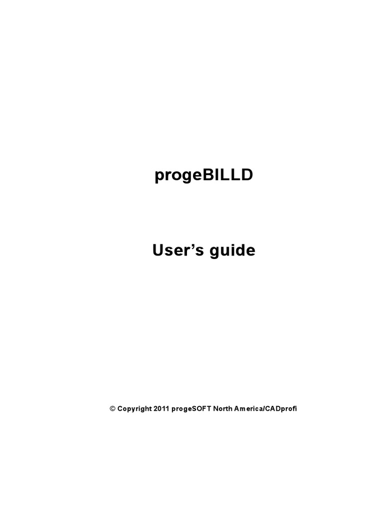 ProgeBILLD Manual en | PDF | Installation (Computer Programs) | Auto Cad