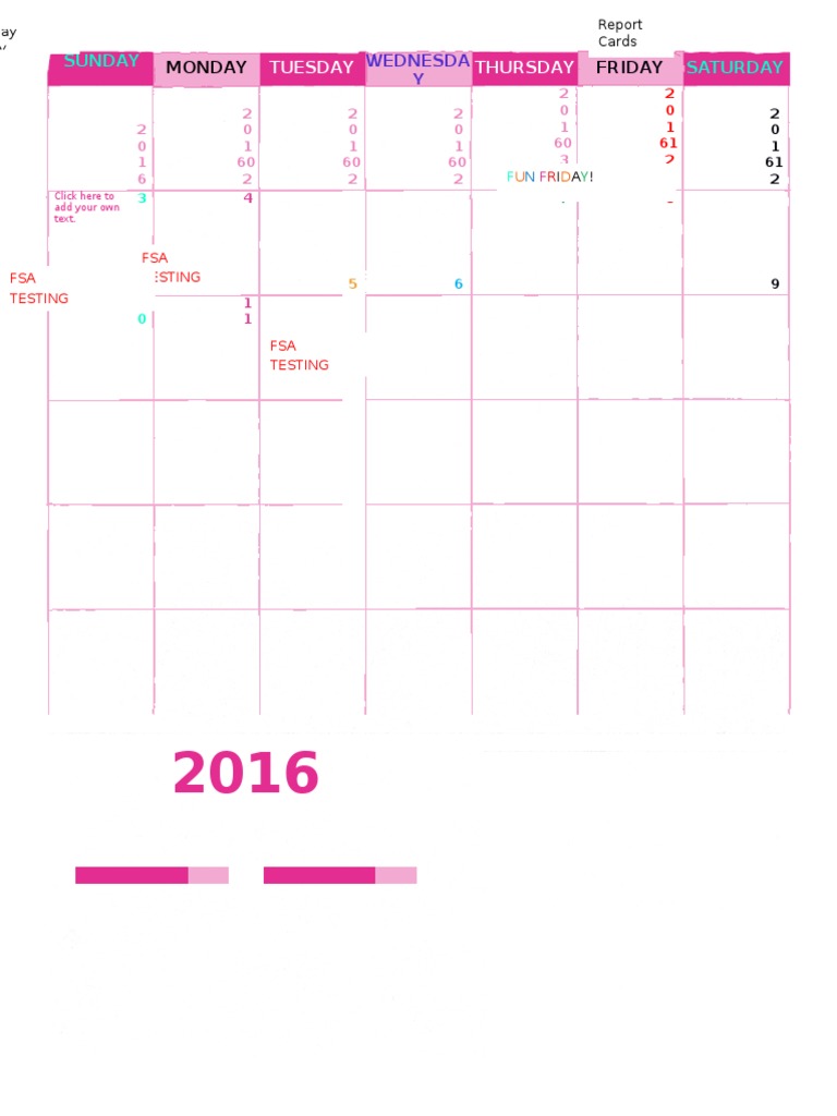 2016 Weekly Schedule & Events | PDF
