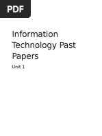 CAPE IT UNIT 1 Past Paper Questions | PDF | Computer Network | Internet