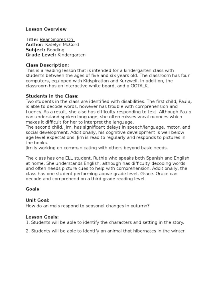Udl Lesson Plan | PDF | Reading Comprehension | Reading (Process)