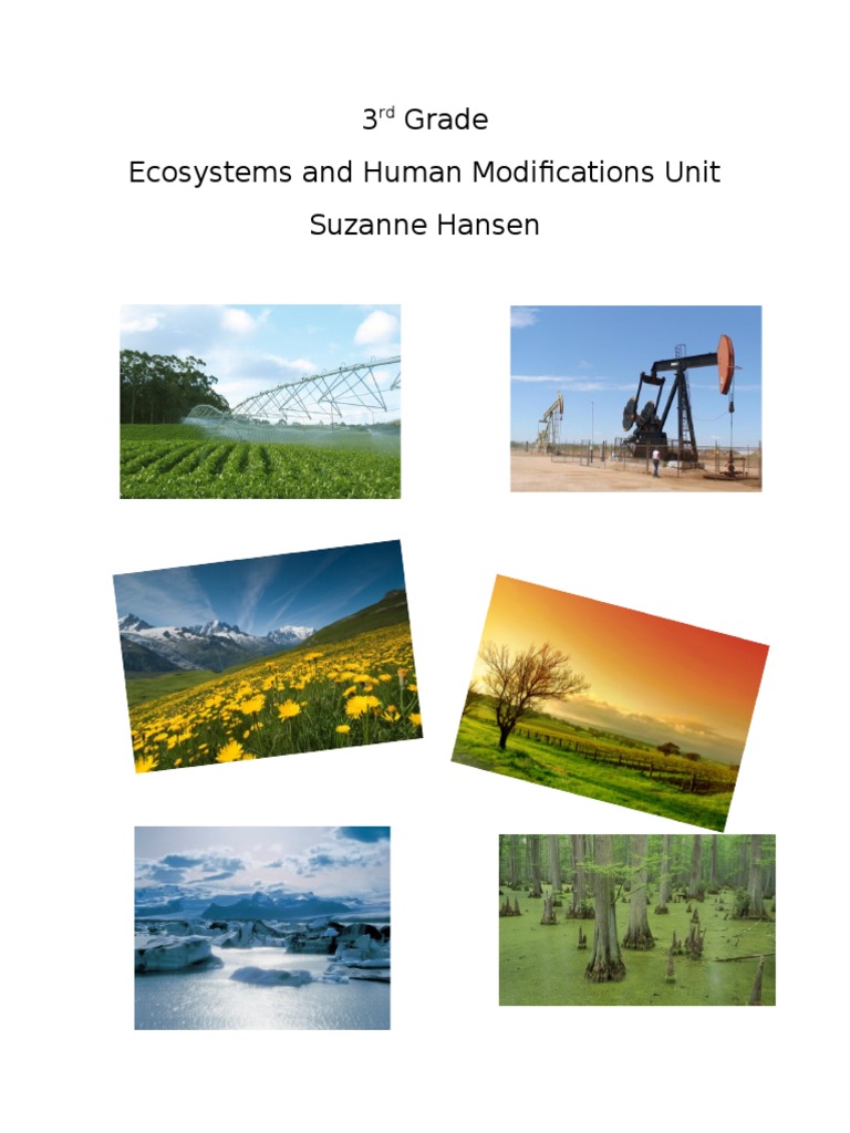 3 Grade Ecosystems and Human Modifications Unit Suzanne Hansen | PDF ...