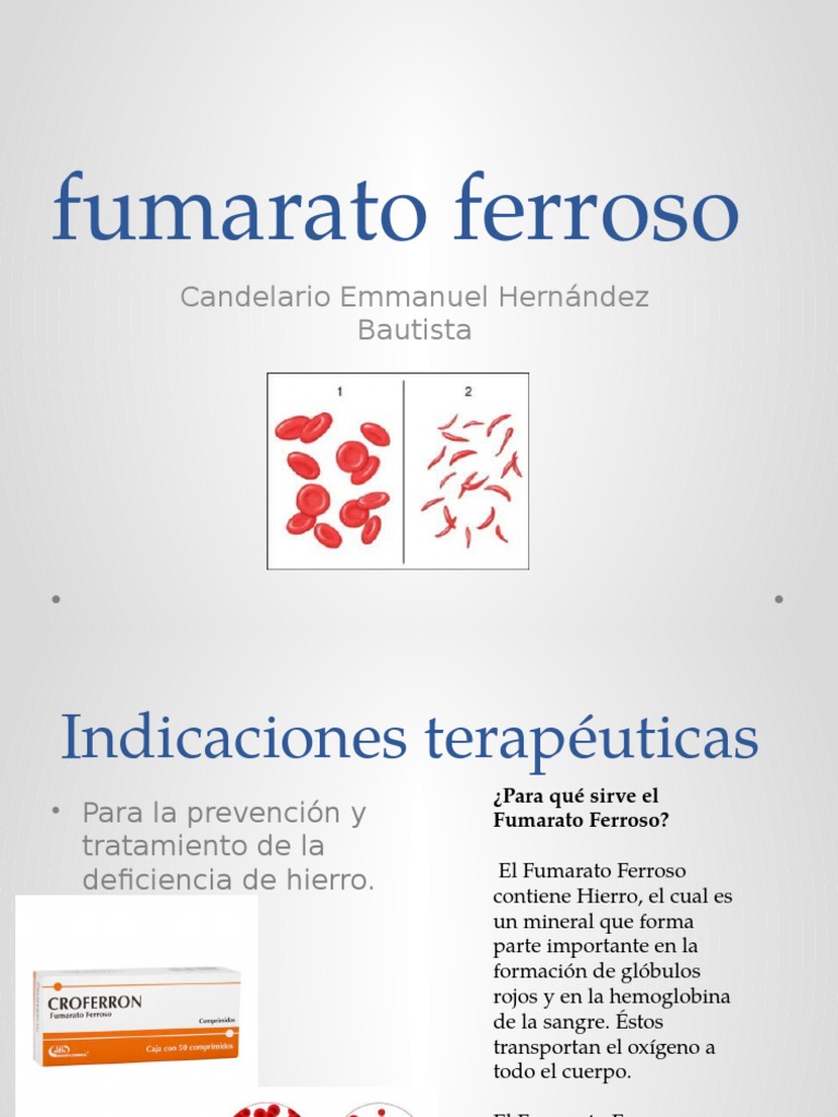 Fumarato Ferroso | PDF | Hierro | Sangre