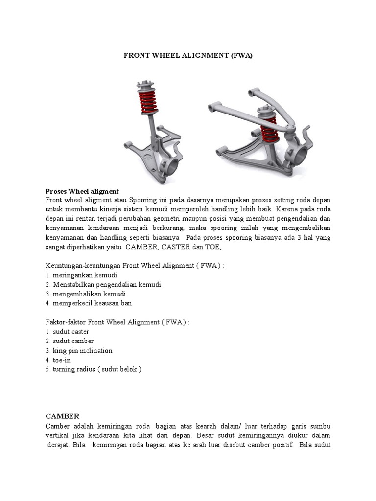 Front Wheel Alignment | PDF