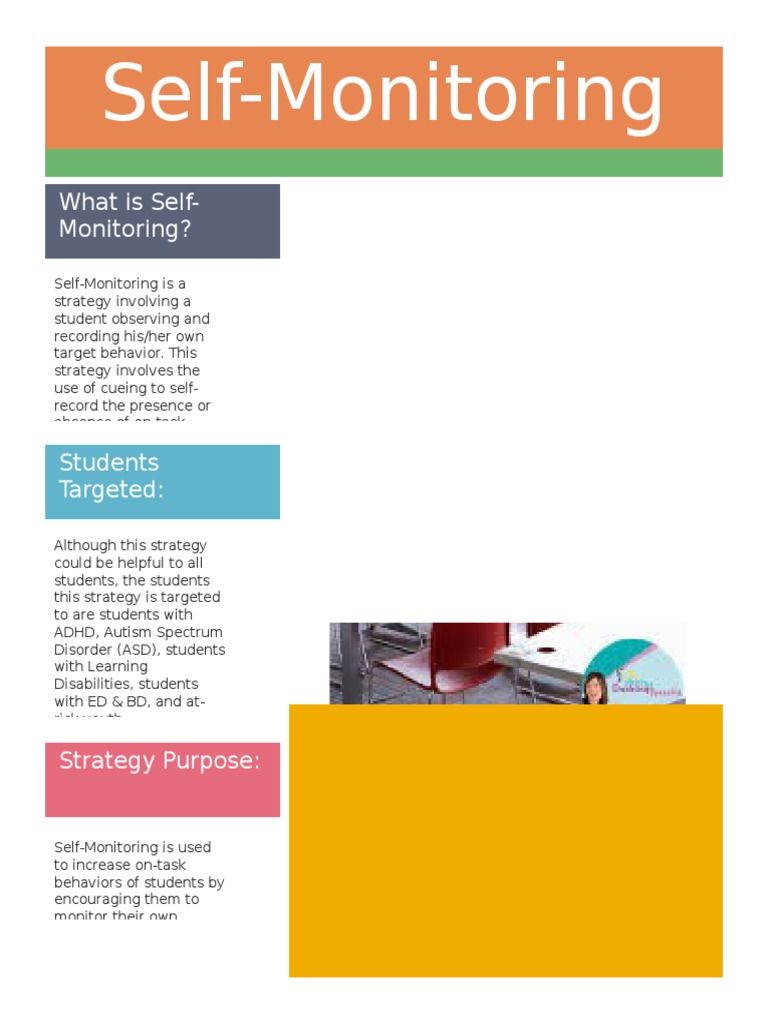 Self-Monitoring Handout-1 | PDF | Autism Spectrum | Behavior