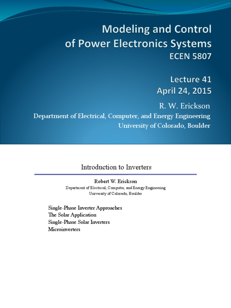 Introduction to Power Inverters | PDF | Power Inverter | Power Electronics