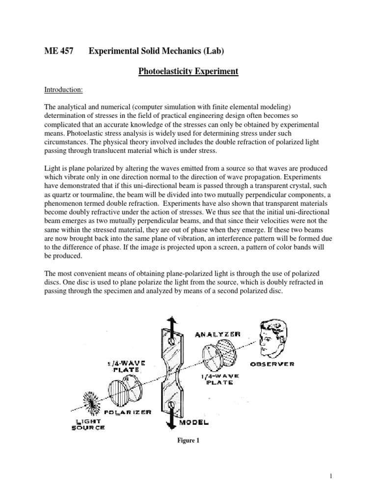 Determining Stress Concentration Using Photoelasticity | PDF ...