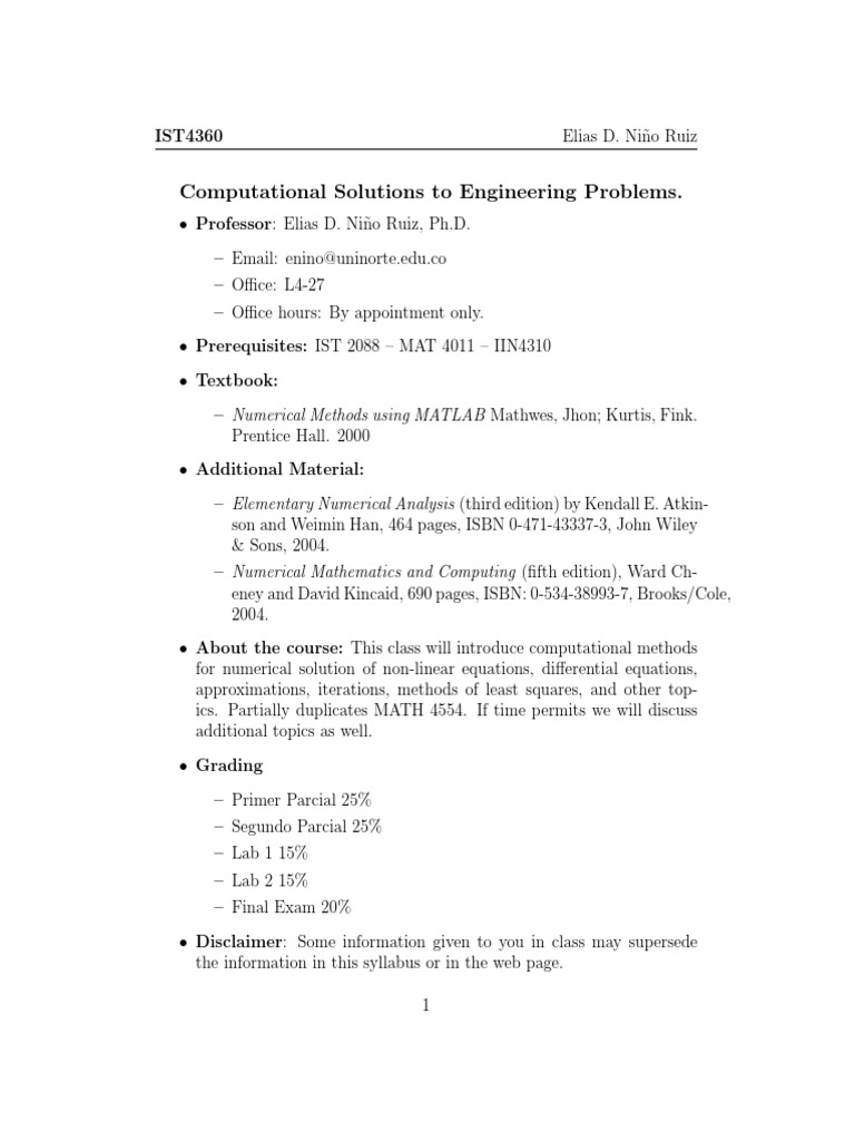 Computational Methods in Engineering | PDF