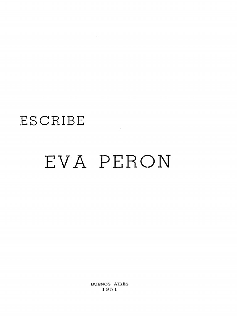 Escribe Eva Perón | PDF