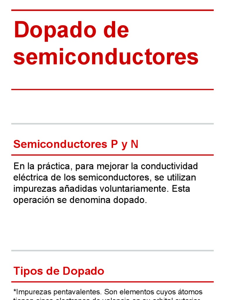 Dopado de semiconductores y funcionamiento de la unión PN | PDF ...