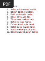 Daftar Perkataan Huruf A hingga U | PDF | Puisi