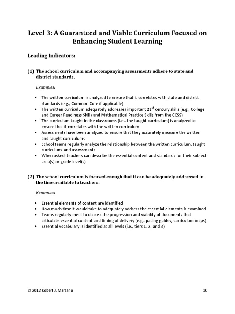 Z 02 Marzano Levels | PDF | Curriculum | Common Core State Standards ...