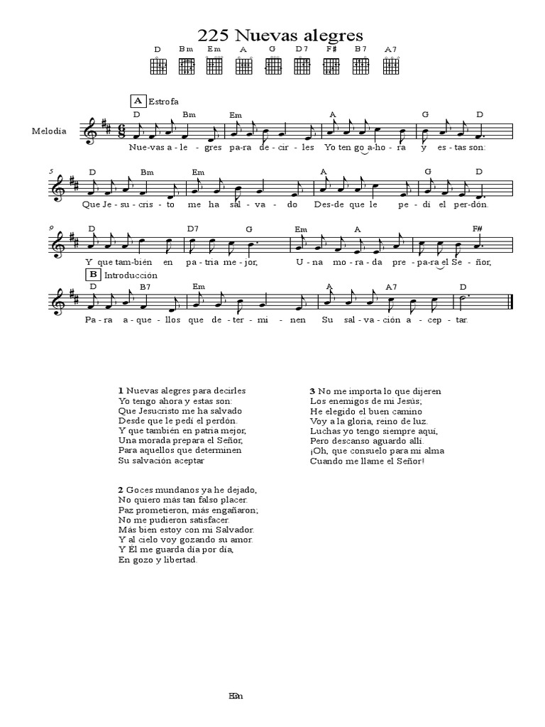 Himno 225 Nuevas Alegres | PDF